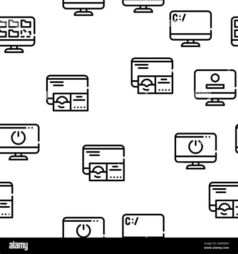 Operating System Pc Vector Seamless Pattern Stock Vector Image And Art Alamy