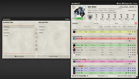 Add Option To Customize What Tabs Are Displayed · Issue 57 · Kgarfoundry Vtt Tidy 5e Sheets