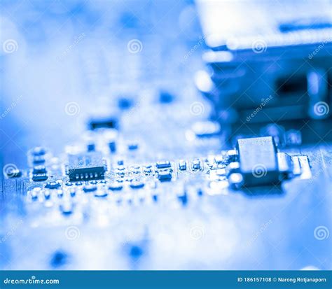Abstract Close Up Of Mainboard Electronic Background Logic Board Cpu
