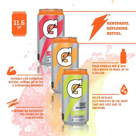 Gatorade Cans Can Gatorade 116 Oz 24case