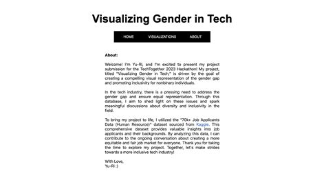 Visualizing Gender In Tech Devpost