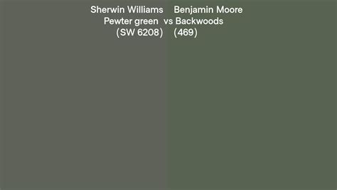 Sherwin Williams Pewter Green Sw 6208 Vs Benjamin Moore Backwoods