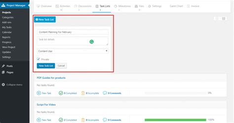 Improve Your Project Management Using Task Lists Within Wordpress Wedevs