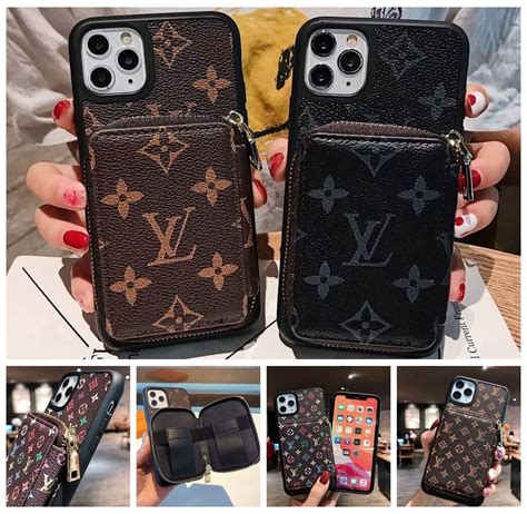 High End Iphone Pro Max Plus Pro Louis Vuitton Zipper Purse Wallet Case Luxury