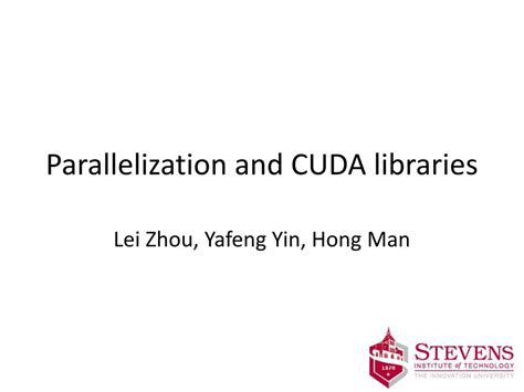 Ppt Parallelization And Cuda Libraries Powerpoint Presentation Free