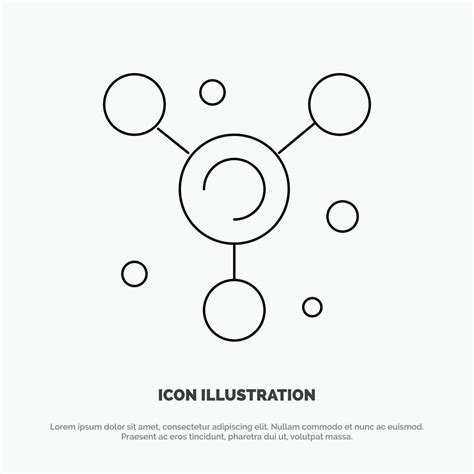 Atom Molecule Science Line Icon Vector Vector Art At Vecteezy