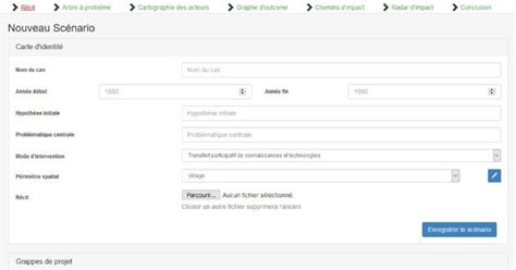 Identity Card Of The Ex Ante Scenario In The Impress Interface Download Scientific Diagram