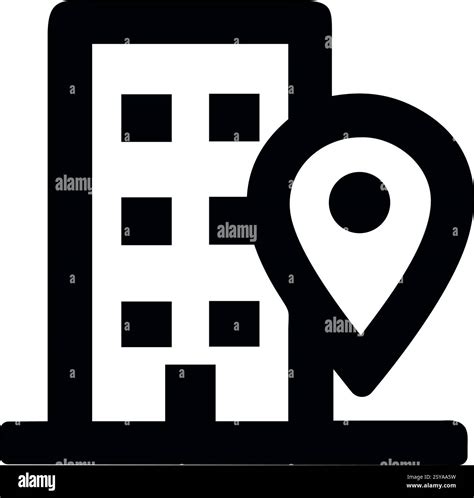 Office Address Icon Building Location Pin Stock Vector Image Art Alamy