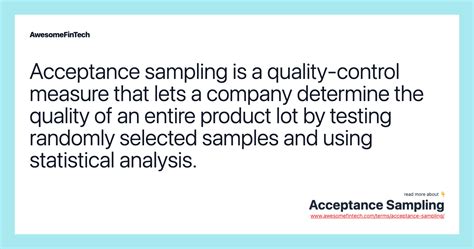 Acceptance Sampling Awesomefintech Blog