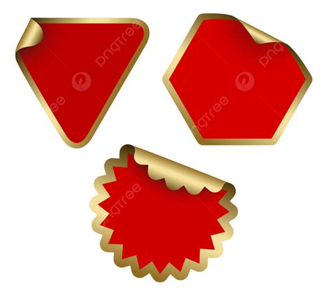 크리스마스 라벨 및 스티커금색 빨간색 전통적인 장식 상표 Png 일러스트 및 벡터 에 대한 무료 다운로드 Pngtree