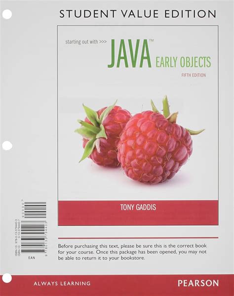 Starting Out with Java: Early Objects, Student Value Edition plus MyProgrammingLab with Pearson ...