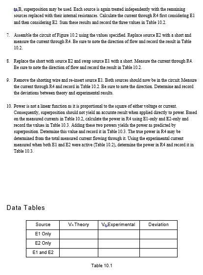 Solved ELEC LAB Superposition Theorem Objective The Chegg