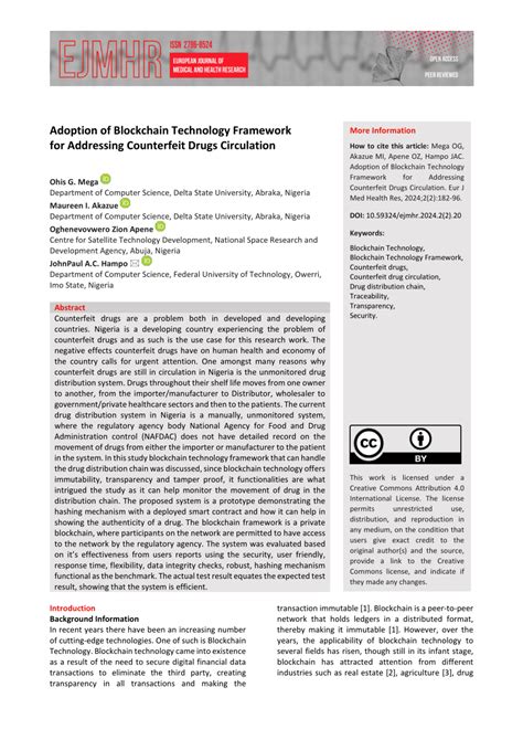 Pdf Adoption Of Blockchain Technology Framework For Addressing