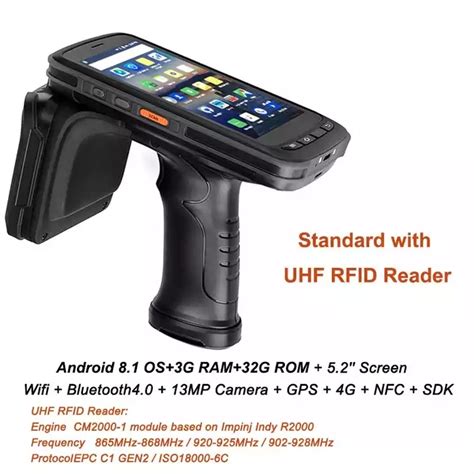 Portable Android 11 Rfid Tags Reader Writer Rfid Scanner For Asset Management Long Range Uhf