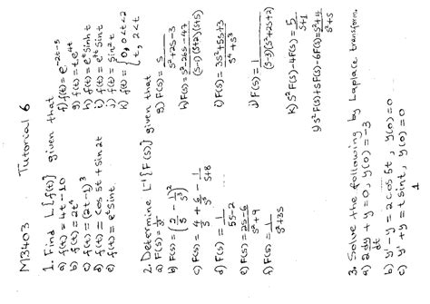 Tutorial6 Tutorial Ordinary Differential Equatios Studocu