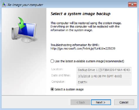 Performing A Bare Metal Restore With Windows Glennopedia