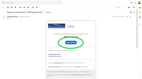 Signing A Form In Adobe Sign Division Of Academic Affairs At Sonoma State University