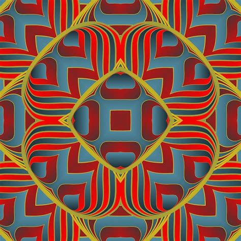 Premium Vector Seamless Vector Abstract Pattern Symmetrical Geometric Background With