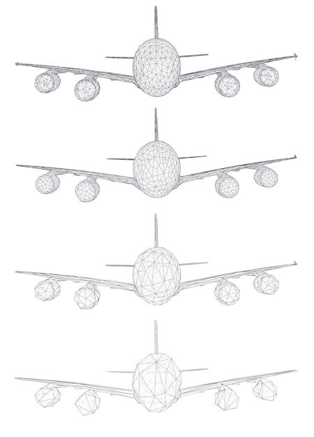 Premium Vector Vector Set Of Aircraft From Triangular Segments