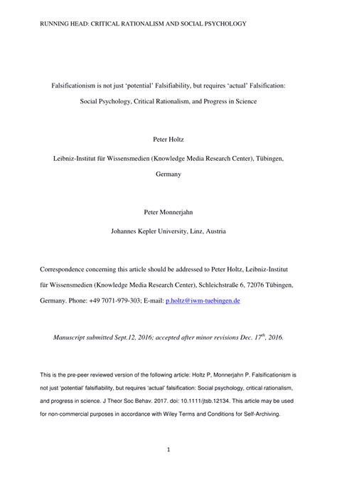 Pdf Falsificationism Is Not Just ‘potential Falsifiability But