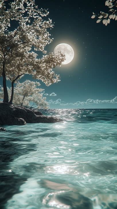 Free Moonlit Coastal Night Image Moonlight Coast Night Download