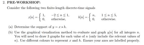 Solved PRE WORKSHOP Consider The Following Two Chegg