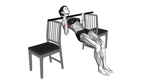 Inverted Chin Curl Bent Knee Chairs Exercise Female Video Guide