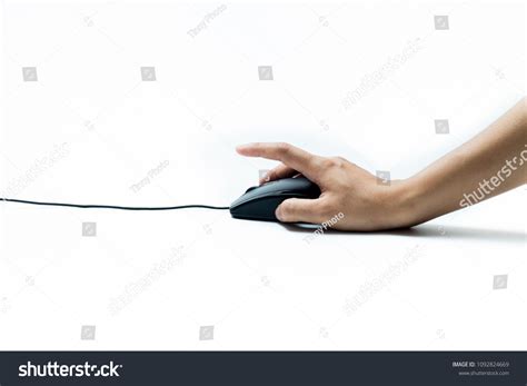 Female Hands Clicking Computer Mouse Stock Photo 1092824669 Shutterstock