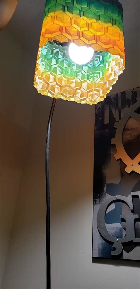 Remix Geometric Lamp Shade By Spekerdude Download Free Stl Model