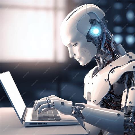 Premium Ai Image Robot Virtual Assistant Robot Writing A Robot