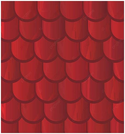 Illustration Of Slate And Seamless Red Clay Roof Tiles In Vector