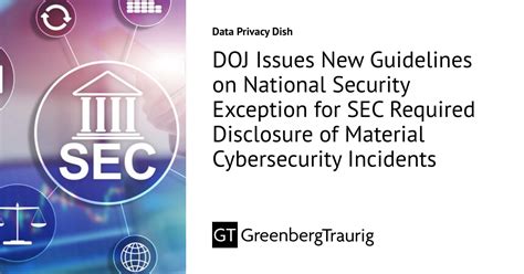 Doj Issues New Guidelines On National Security Exception For Sec