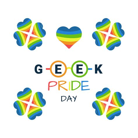 Geek Pride Day Colorfull Love Love Fun May PNG And Vector With Transparent Background For