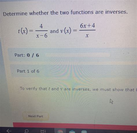 solved determine whether the two functions are inverses 16