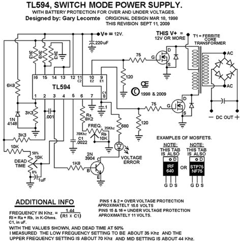 Troubleshooting Circuit With Tl594 Output Of 10khz