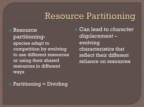 Resource Partitioning Definition Biology Example At Robert Suarez Blog