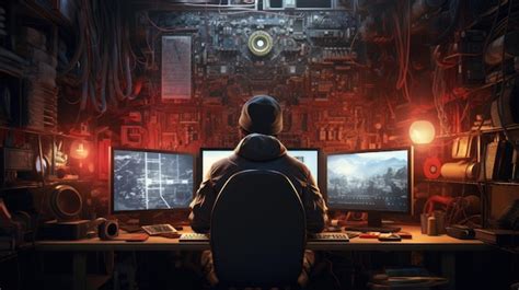 Premium Photo Programmer Technical Support Concept Background