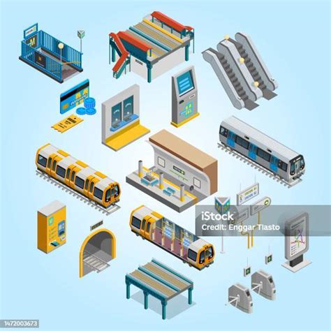 아이소메트릭 그림 세트 벡터 디자인 기차 메트로 라운드 구성 기차 동전 여행 0명에 대한 스톡 벡터 아트 및 기타 이미지 0명 3차원 형태 개념 Istock