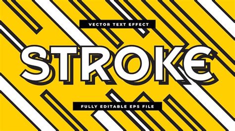 Premium Vector Bold Stroke Vector Text Effect