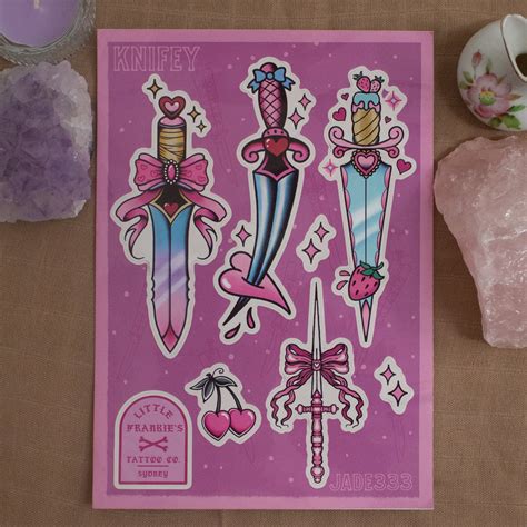 Knifey Sticker Sheet Little Frankies Art Shop