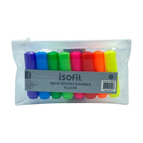 Destacador Set 8 Mini Fluor La Paloma