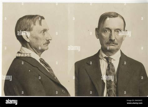 Photograph Of Thomas Wright Bureau Of Prisons Inmate Case Files Stock