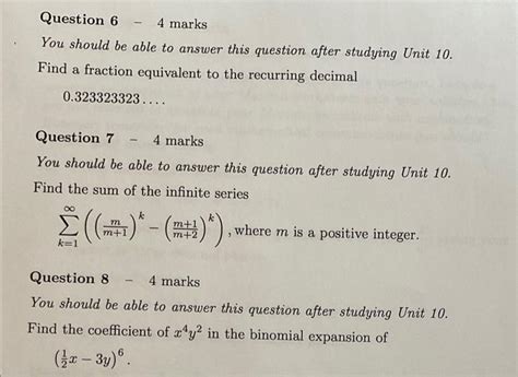 solved question 6 4 marks you should be able to answer