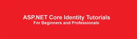Aspnet Core Identity Tutorials Dot Net Tutorials