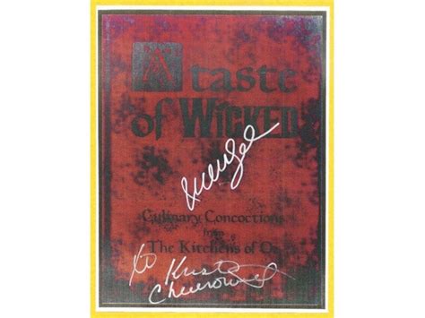 Wicked Taste Of Wicked Cookbook Script Signed From Cast And Crew