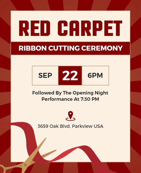 Ribbon Cutting Flyer Templates Easy Flyer Design Ideas