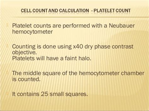 Manual Cell Count Hemocytometer Formula