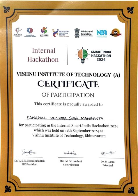 S Manikanta On Linkedin Hello Connections My College Conducted A Event Called Internal Sih