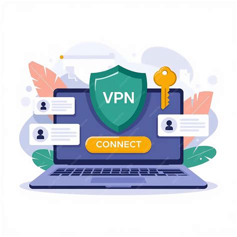 Vector Illustration About Virtual Private Network Concept Or Vpn Access Or Secure Web Traffic