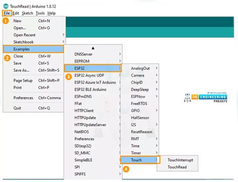 Esp32 Capacitive Touch Sensor In Arduino Ide The Engineering Projects